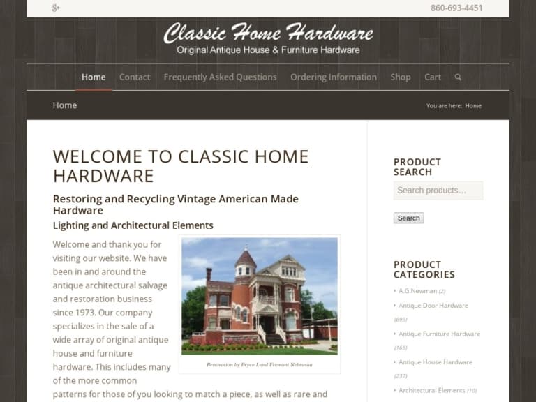 Classic Home Hardware - Website Design by Doug Walker