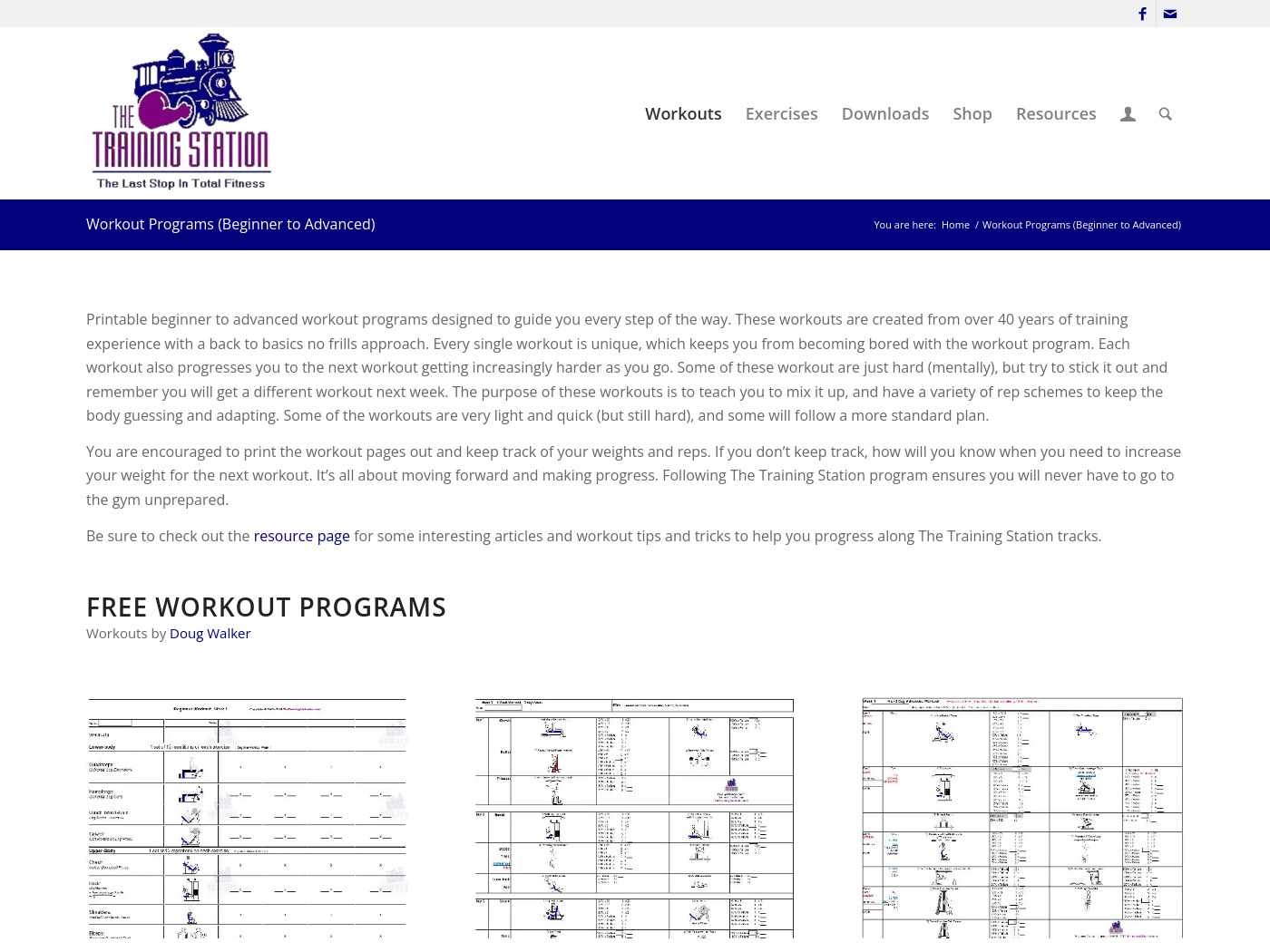 The Training Station - Website Design by Doug Walker